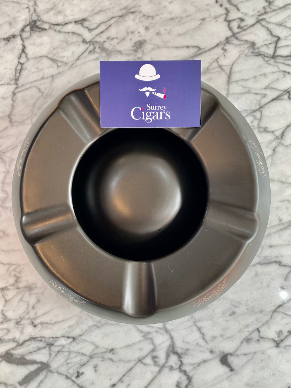 Davidoff Round Black 5 Cigar Ashtray | Buy Online Today
