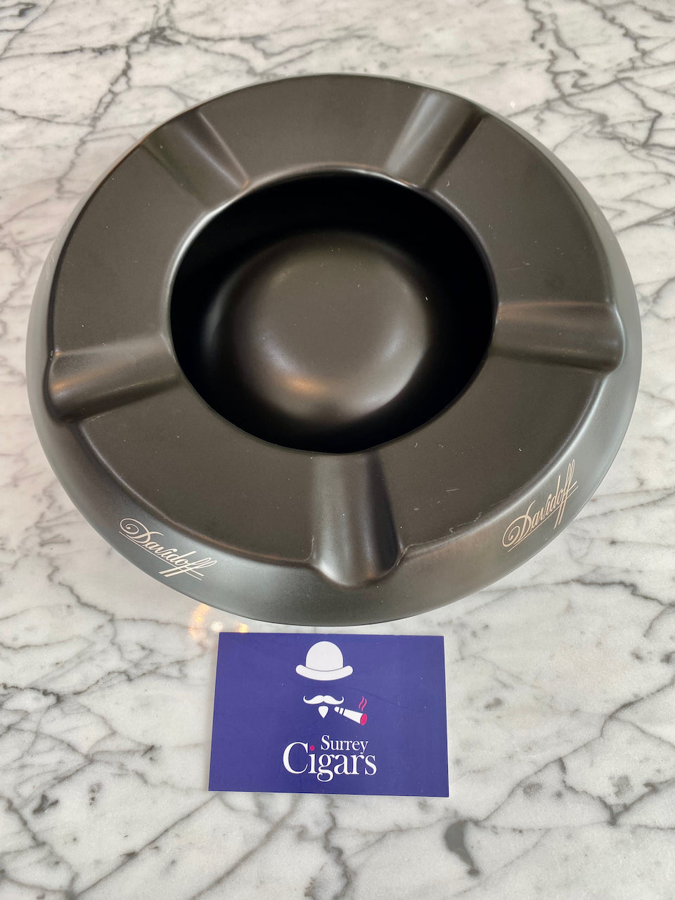 Davidoff Round Black 5 Cigar Ashtray | Buy Online Today